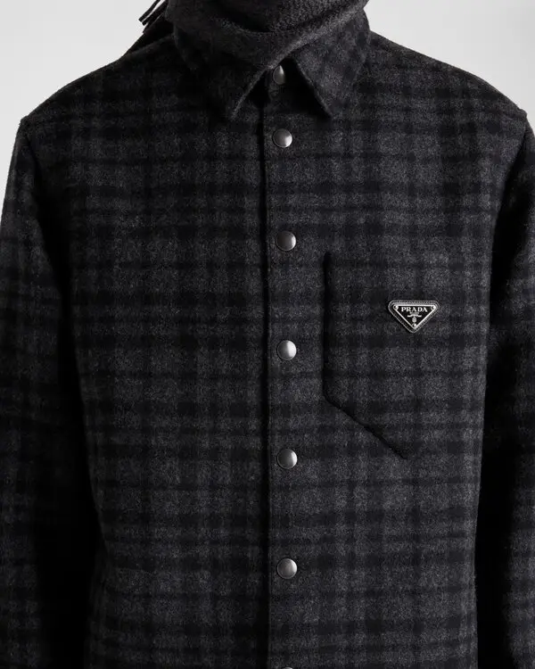 Prada Wool Shirt - Anthracite Gray | Editorialist